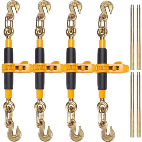 VEVOR Ratchet Chain Binder, 3/8"-1/2" Heavy Duty Load Binders, with G80 ...