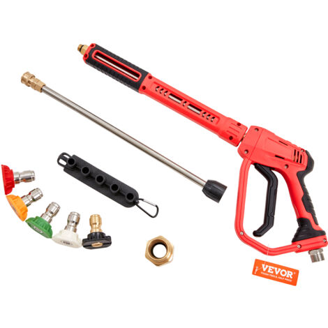 Mophorn High Pressure Washer Gun 4000 PSI Power Washer Spay Gun with Replacement Extension Wand M22 14mm Inlet 1 4 Outlet Hose Connector Foam