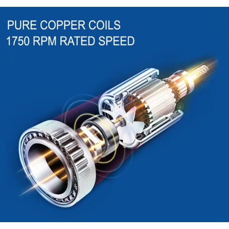 Mophorn 1 Hp DC Motor Rated Speed 1750 RPM 12V Electric Motor Permanent ...