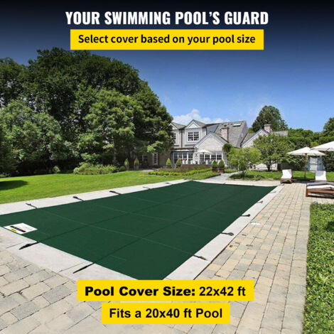 VEVOR Pool Safety Cover Fits 20x40ft Rectangle Inground Pools, Safety ...