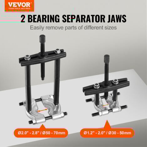 VEVOR 14 Piece Bearing Puller Set 5 Ton Bearing Separator Pinion Wheel Bearing Removal Kit with 2 and 3 Jaws Wheel Hub Axle Puller Set Heavy Duty Bearing Splitter Tool Kit with Case