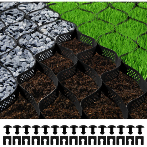 VEVOR Ground Grid, 1885 lbs per Sq Ft Load Geo Grid, 3" Depth Permeable ...