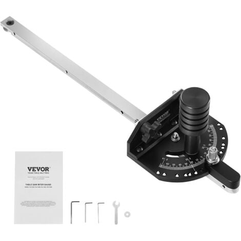 VEVOR Precision Miter Gauge, Standard Slot 3/4'' x 3/8'', Aluminum ...