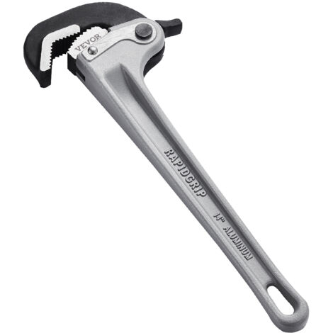VEVOR Pipe Wrench, 14" Aluminum Straight Pipe Wrench, Automatic Jaw ...