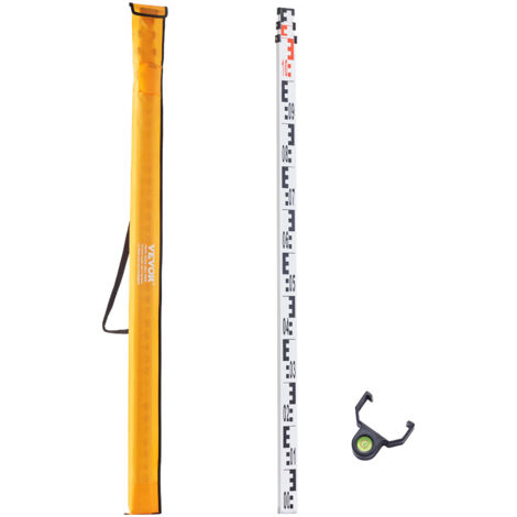 VEVOR Aluminum Grade Rod, 3M Metric Telescopic Measuring Rod, Double ...