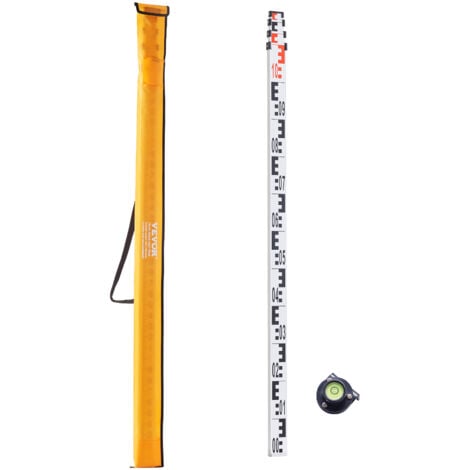 VEVOR Aluminum Grade Rod, 4M Metric Telescopic Measuring Rod, Double ...