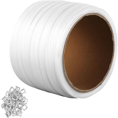 VEVOR Packaging Woven Cord Strapping Roll, 660' Length x 1/2" Width x 0.03" Thickness, 882 lbs ...