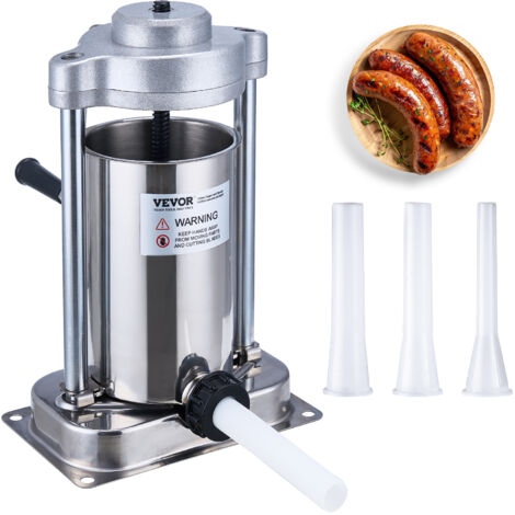 VEVOR Manual Sausage Stuffer, 2 L / 5 LBS Vertical Sausage Machine with ...