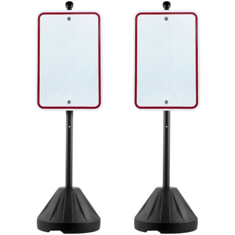 VEVOR Portable Sign Post, 5 ft Cast Iron Sign Post Holder with Hard ...