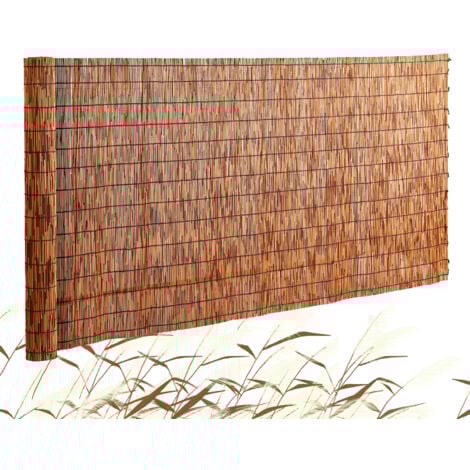 VEVOR Natural Reed Fencing, 3.3 ft x 13.3 ft, Reed Screen Curtain ...