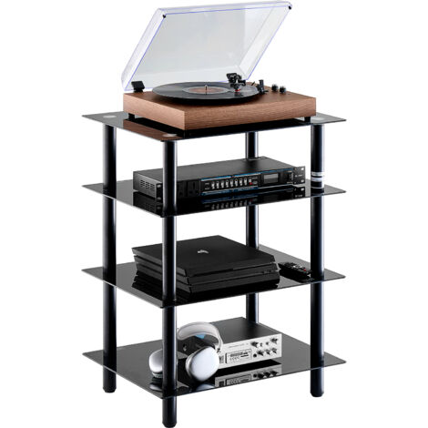 VEVOR 4-Tier AV Media Stand, Audio/Video Stand with Strengthened ...