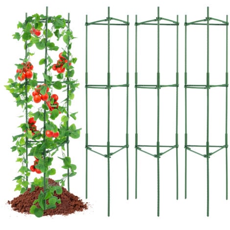 VEVOR 4 Packs Tomato Cages for Garden, 63 inch Tomato Trellis Plant ...