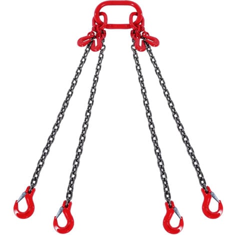 VEVOR Chain Sling, 1/4 inch x 5 ft Lifting Chains with Hooks, G80 ...