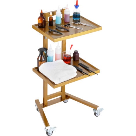 VEVOR 2 Tiers Stainless Steel Lab Carts, Lab Utility Cart with 2 Trays ...