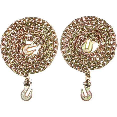 VEVOR G80 Transport Binder Chain, 5/16" x 10.3' 2-Pack Tow Chain with ...