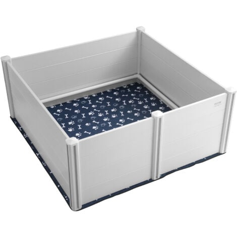 VEVOR Dog Whelping Box, 59.8 x 59.8 x 24.0in Whelping Box for Dogs and ...