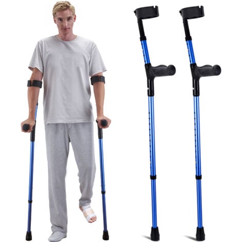 VEVOR Forearm Crutches for Adults, Aluminum Walking Crutches with 11 ...