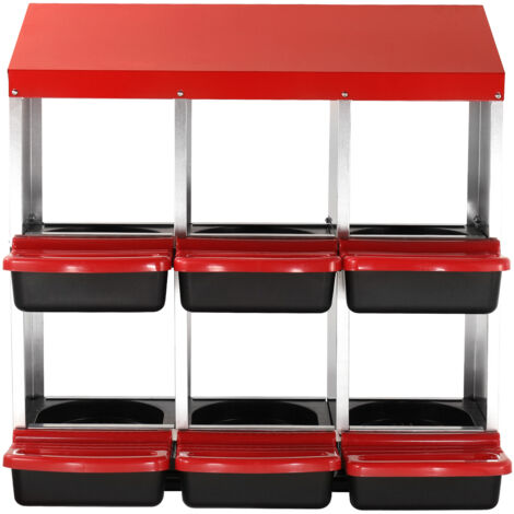 VEVOR Chicken Nest Box, 6-Compartment, 30 to 45 in Stable & Corrosion ...