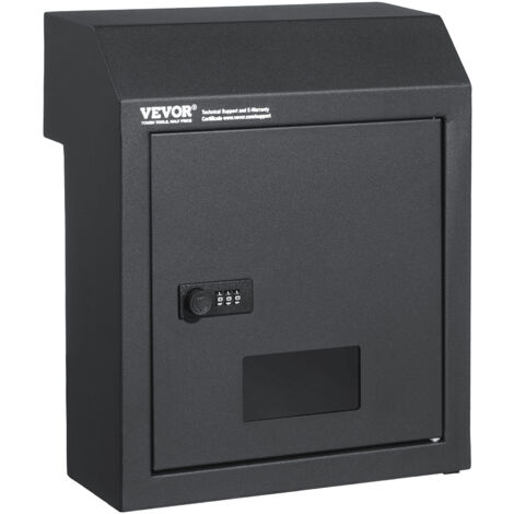 VEVOR Through The Door Key Drop Box Mailbox with Combination Lock Dark Gray