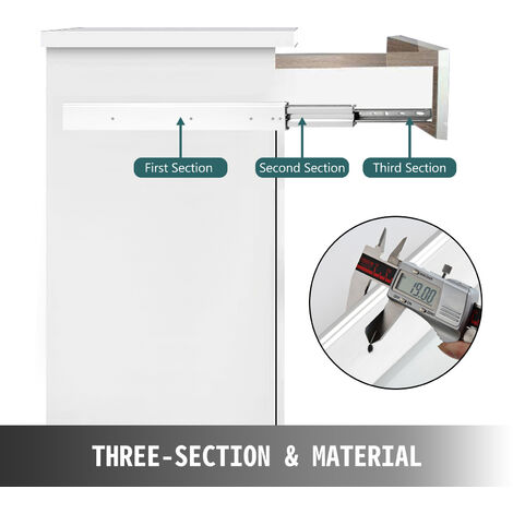 VEVOR Heavy Duty Drawer Slides 28" Length, Locking Drawer Slides 500lbs ...