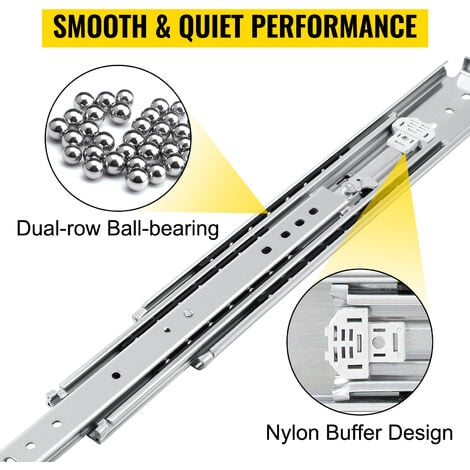 VEVOR Heavy Duty Drawer Slides 36" Length, Locking Drawer Slides 500lbs ...