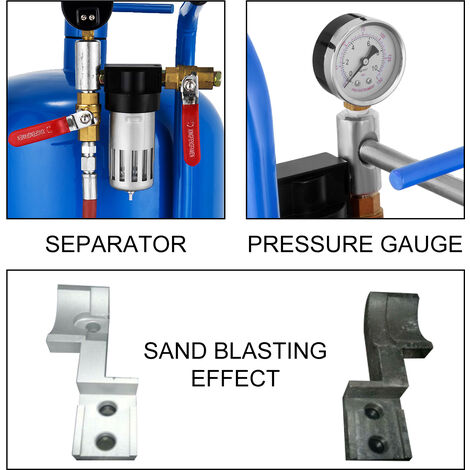 VEVOR Sandblaster Sandblasting Pot 75 Liter/16.5 Gallon Mobile Sand ...