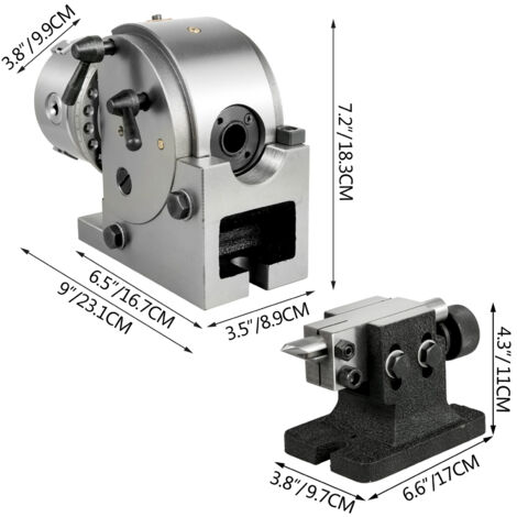 Mophorn 4 Inch Indexing Head Milling 100MM Semi-Universal Dividing Head ...