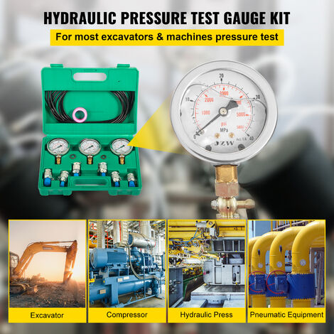 VEVOR Hydraulic Pressure Test Kit 25/40/60Mpa 8600PSI Hydraulic ...