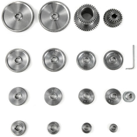 VEVOR Milling Machine Gear 17Pcs Gear Kits Mini Lathe Gears CJ0618 ...