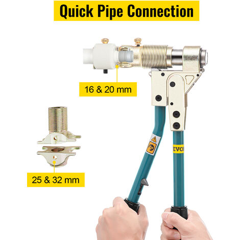VEVOR Pipe Clamp Tools, 16/20/25/32 mm PEX Clamping Tool, Manual Pipe ...