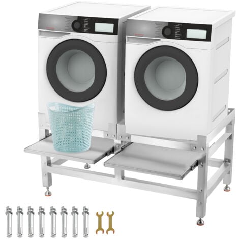 VEVOR Washing Machine Stand 300LBS, Double Tray Washer Pedestals ...