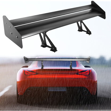 53 Inch Universal Aluminum Adjustable Double Row Rear Trunk Gt Wing Spoiler