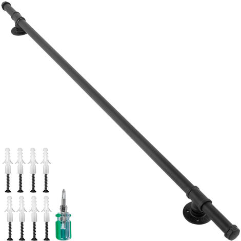 VEVOR Stair Handrail 5ft Length Stair Rail Steel Pipe Modern Handrails ...