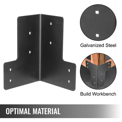 VEVOR Workbench Corner Brackets 8 PCs Shop Table Bracket Kit 48LBS Shop ...