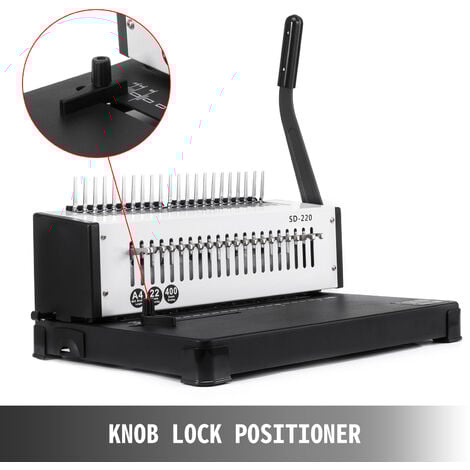 VEVOR 21 Holes Metal Coil Binding Machine SD-220B Book Binding Machine ...