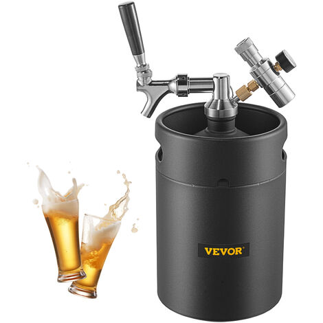 VEVOR Beer Growler Tap System, 170Oz Mini Keg, 5L Pressurized Beer ...