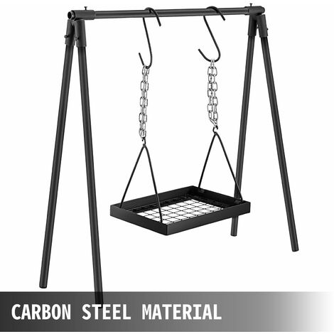 VEVOR Campfire Cooking Stand, Carbon Steel, Outdoor Cooking, Heavy Duty ...
