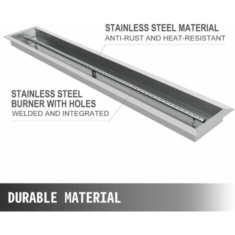 VEVOR Fill-in Fire Pit Pan Burner Natural Gas Fire Pit Burner 48x6 Inch ...