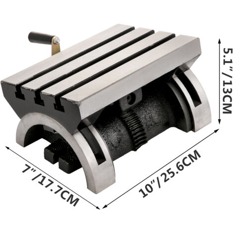 Mophorn 10"x7" Tilting Milling Table, Adjustable 0-80° Swivel Angle ...