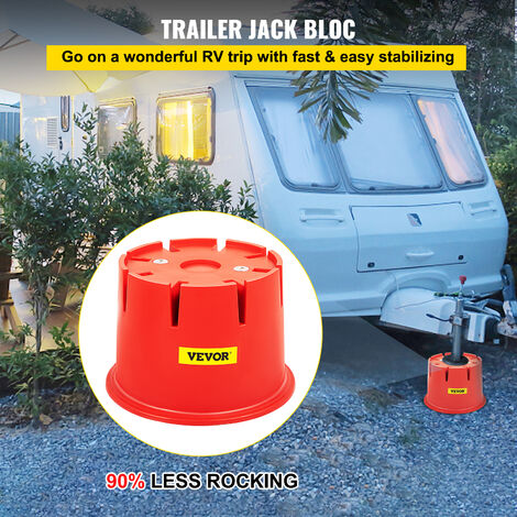 VEVOR Trailer Jack Block with Magnets, 6500 Capacity, 6-Pack HDPE RV ...