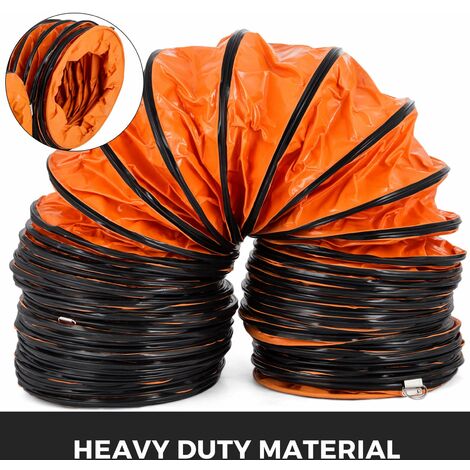 VEVOR 20FT( 6.1 m) PVC Flexible Duct Hosing 8inch (20.32 cm) extraction ...