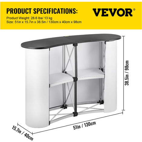 VEVOR Trade Show Display Tension Frame Display Portable Pop Up Trade ...