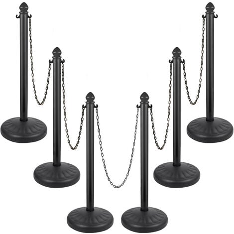 VEVOR Plastic Stanchion, 6pcs Chain Stanchion, Outdoor Stanchion wi 6 x ...