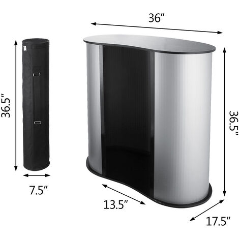 VEVOR Trade Show Pop Up Podium Banner Stand Portable Trade Show Table ...