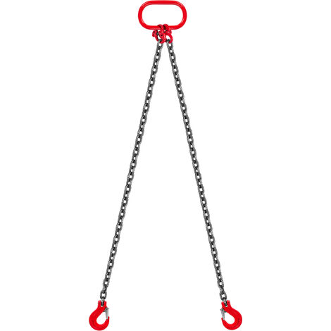 VEVOR 2m x 2 Leg x 8mm Lifting Chain Sling 2 Tonne High Temperature ...