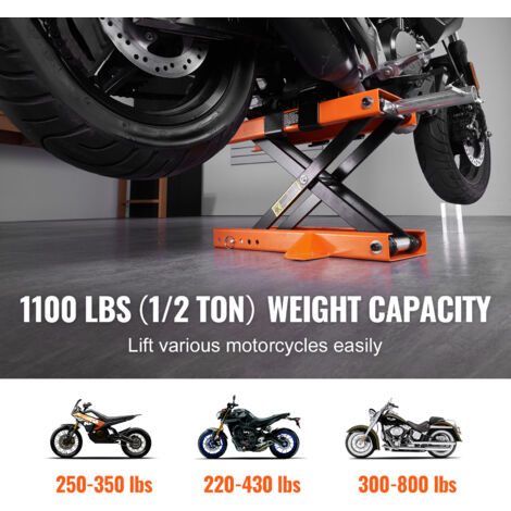 Mophorn Motorcycle Lift, 500 kg Center Scissor Jack with Saddle ...