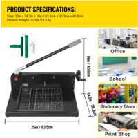 VEVOR A4 Paper Guillotine 12" Width Paper Cutter Heavy Duty Manual ...