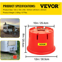 VEVOR Trailer Jack Block with Magnets, 6500 Capacity, 6-Pack HDPE RV ...