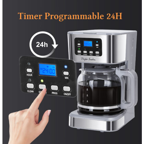 Taylor Swoden 950W Kaffeemaschine mit Timer ,1.5L Filterkaffeemaschine ...