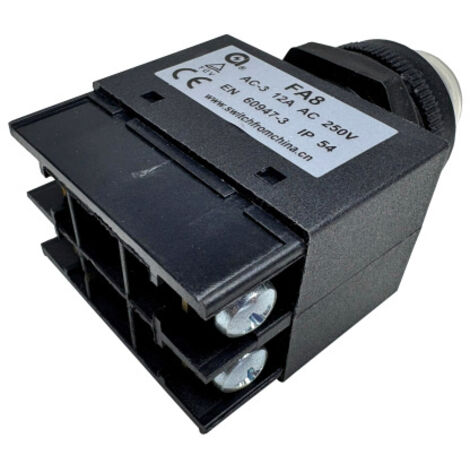 FA8 Druckschalter 250V 12A Schalter Schwarz für Holzspalter uvm.